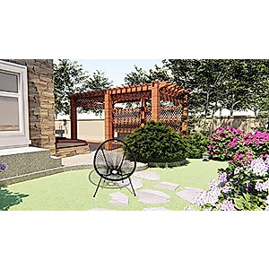 Kingmys Acapulco Woven Lounge Chair for Indoor and Outdoor Use (1PC Black)