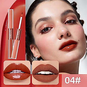 Rechoo Matte Liquid Lipstick & Lipliner Makeup Set, 12 Pcs Superstay Mate Velvet Ink & Lip Liner Pencil, Waterproof Lip Gloss Beauty Lips Make Up Gift Set