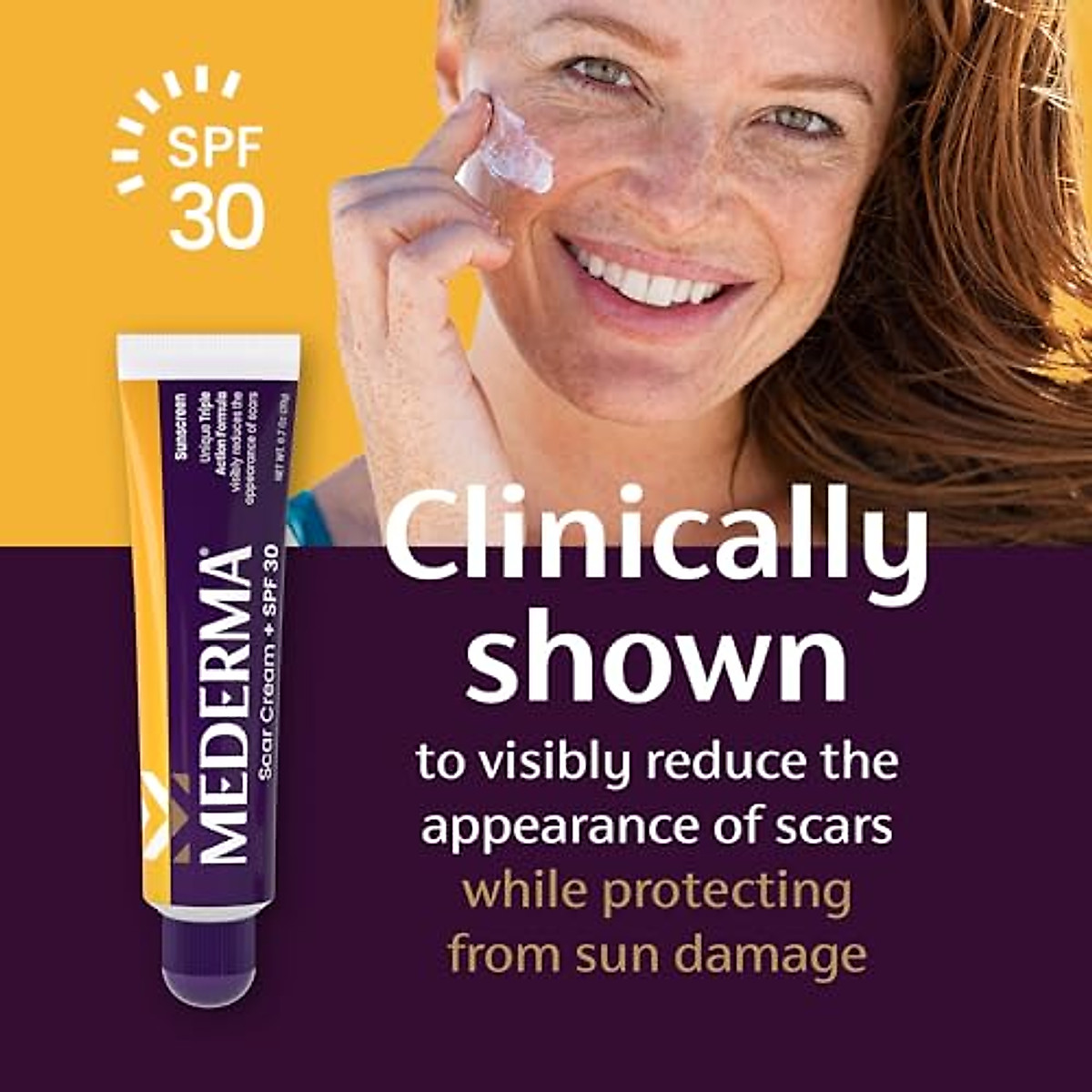 Mederma Scar Cream Plus SPF 30, Sunscreen, Protects from Sun Damage, Reduces the Appearance of Scars