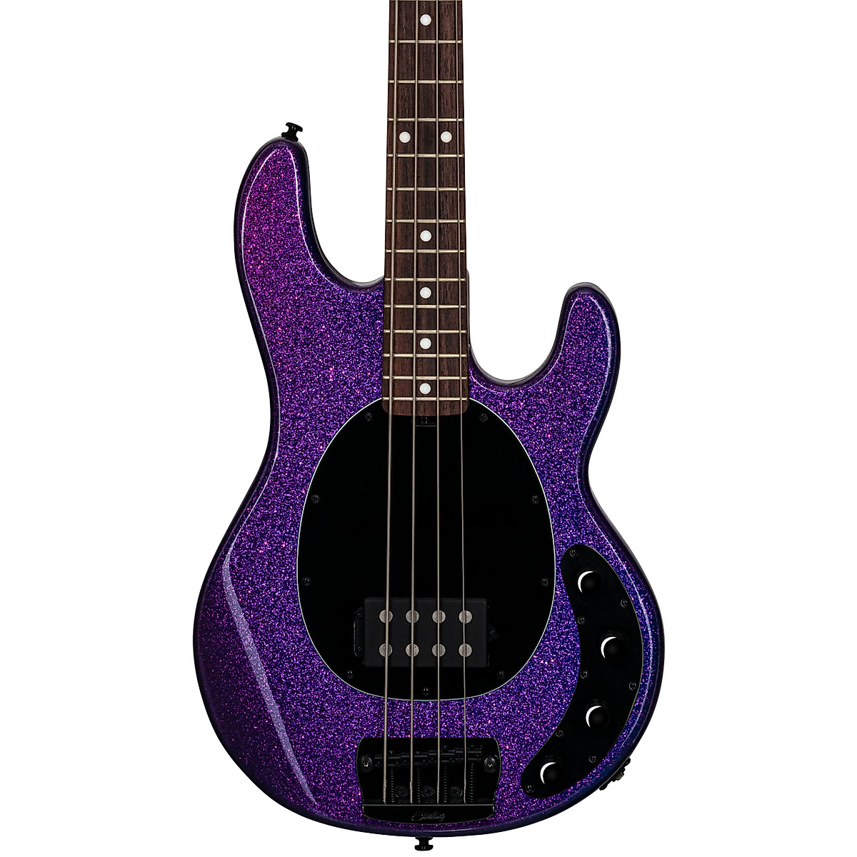 Sterling by Music Man 4 String Bass Guitar, Right, Purple Sparkle (RAY34-PSK-R2)