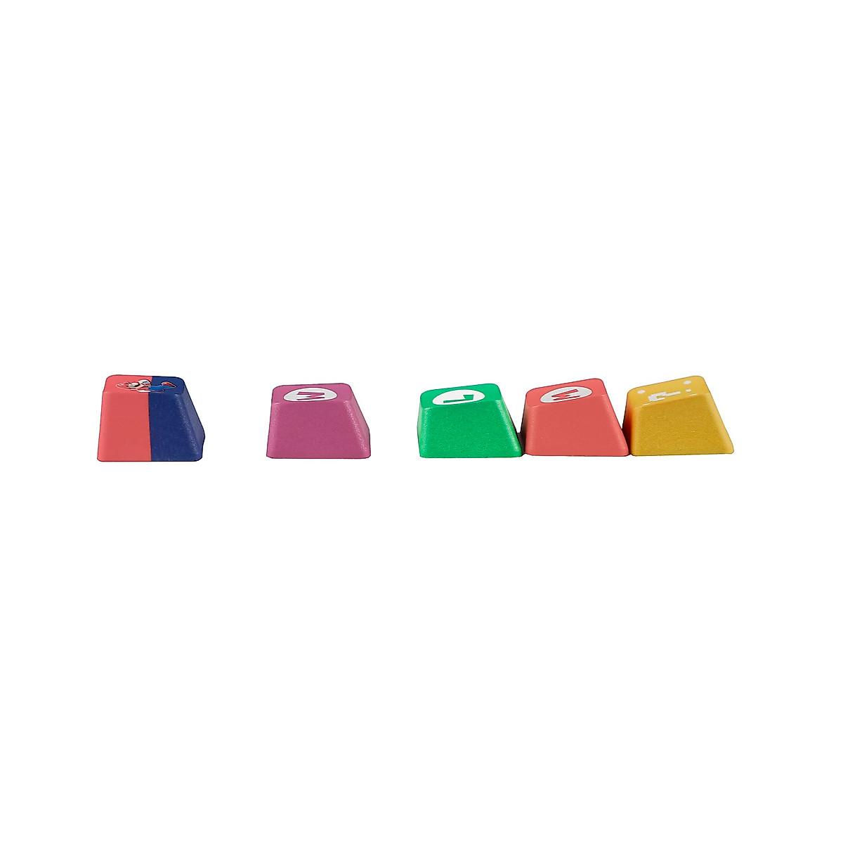 Mechkeeb OEM Profile Mario Novelty Keycap Five Sides Dye-Sublimation Thick PBT Keycaps for MX Mechanical Gaming Keyboard (OEM Mario 4 Keys)