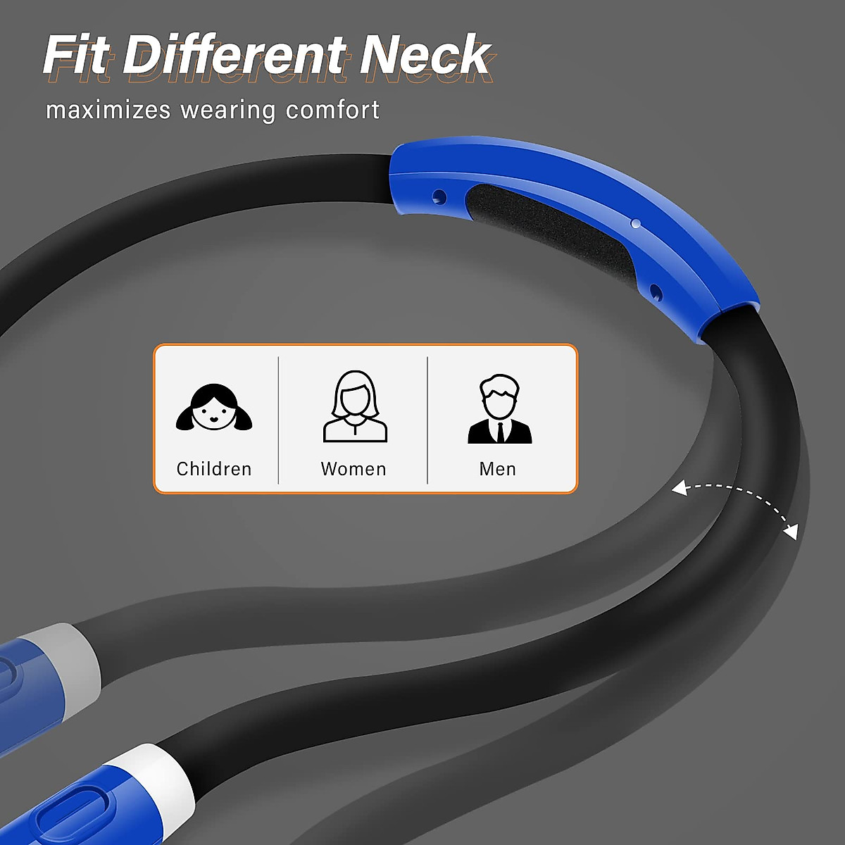 Vekkia Rechargeable LED Neck Reading Light, Book Lights for Reading in Bed, 3 Brightness Levels, Flexible Soft Silicone Arms Comfortable Wear, Long Lasting. Perfect for Readers, Craft & Knitting