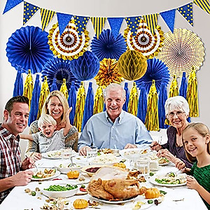 Paper Fans Party Decorations Glitter Paper Triangle Flag Pennant Banner Tassel Garland Circle Banners Party Supplies for Graduation,Bachelorette, Birthday, Wedding, Baby Shower