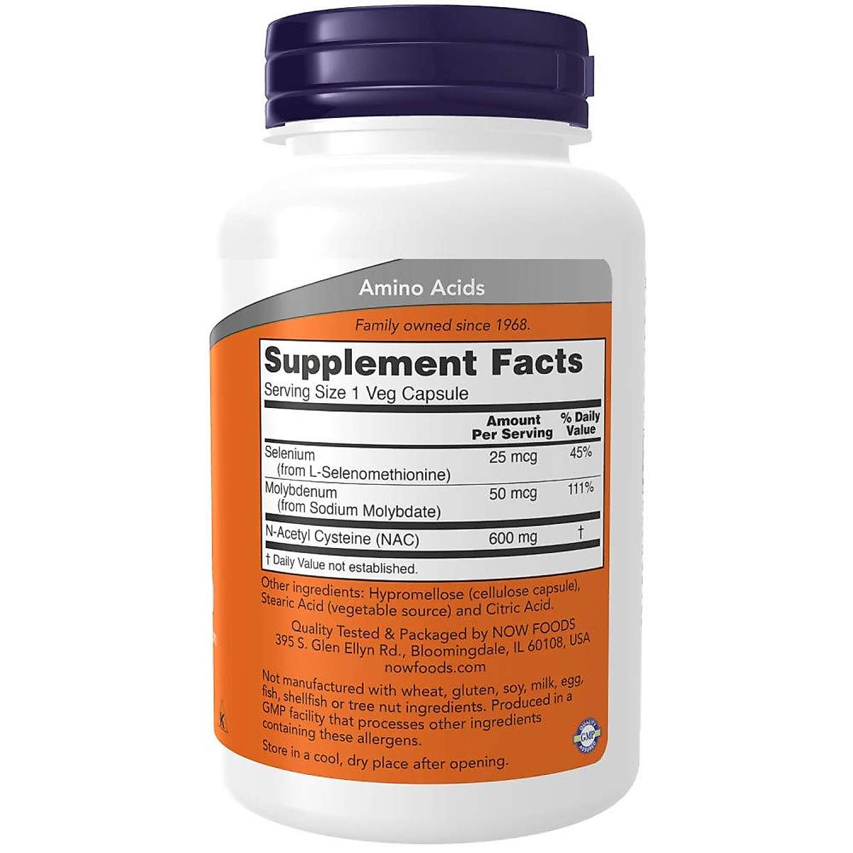 Now Foods Nac-Acetyl Cysteine 600mg, 250 Vcaps (500 (250X2))
