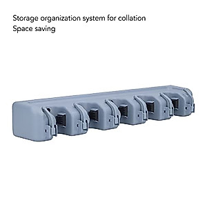 Rosvola Broom Holder Space Saving Broom Wall Shelf Multifunctional for Bathroom (Type A)