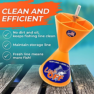 LineOff High-Speed Fishing Line Remover, Fast, Portable and Efficient Fishing Line Stripping Tool, Line Remover, Great Fishing Gifts for Men