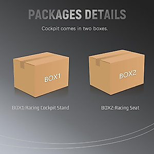 Marada Adjustable Racing Simulator Cockpit with Comfort Racing Seat Fit for Logitech/Thrustmaster G25 G27,G29 G920 G923 T80 T300RS TX F458 T500RS, Race Driving Sim Stand No Steering Wheel/Pedal