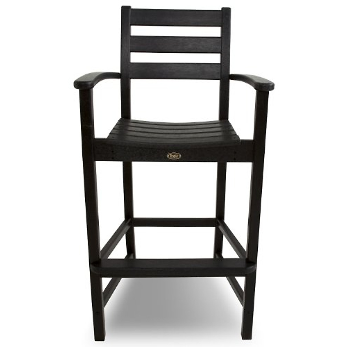 Trex Outdoor Furniture Monterey Bay Bar Arm Chair, Charcoal Black