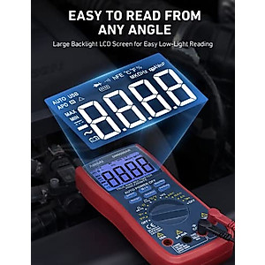 AstroAI Digital Multimeter and Analyzer TRMS 6000 Counts Volt Meter Ohmmeter Auto-Ranging Tester; Accurately Measures Voltage Current Resistance Diodes Continuity Duty-Cycle Capacitance Temperature