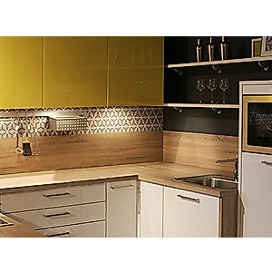 LIT-PaTH LED Cabinet Puck Lighting Fixture, 12W 1020 Lumens, Dimmable Under Counter Light for Kitchen Closet Lighting, 6-Pack