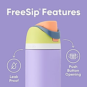 Owala FreeSip Insulated Stainless Steel Water Bottle with Straw for Sports and Travel, BPA-Free, 24-Ounce, Retro Boardwalk