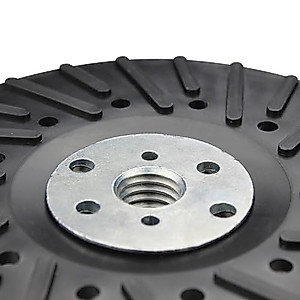 BHA Angle Grinder Ribbed Backing Pad for Resin Fiber Disc, 5" x 5/8"-11