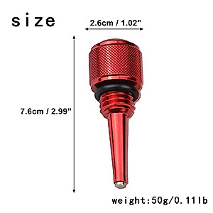 Gift2u 55201 Magnetic Oil Dipstick, Aluminum Generator Magnetic Oil Dipstick, Red Generator Dip Stick with O-Ring Fit for Most Inverter Generator