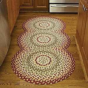 Park Designs Mill Village Braided Rug Run 72''L - Red