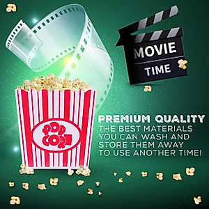 Popcorn Container Beautifully Decorated Popcorn Bowl 2 Pack