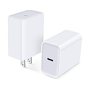 USB C Wall Charger, 2Pack 20W PD Power Adapter USBC Fast Charging Block Brick Box Type C Wall Plug for iPhone 14/14 Pro Max/14 Plus/13 12 11 Pro Max/Mini/SE/XR/XS/X/8,iPad,Samsung S23 S22 S21 S20 A53