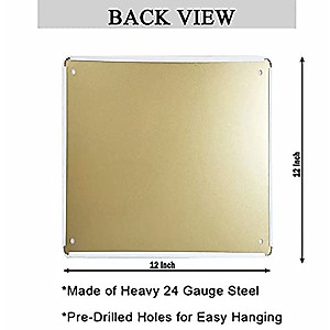 AAROENLYS Metal Tin Sign Deer Xing Crossing Farm Organic Country Yard Sign Aluminum Street Sign for Indoor Outdoor Home Decor Wall Decoration 12x12 Inch