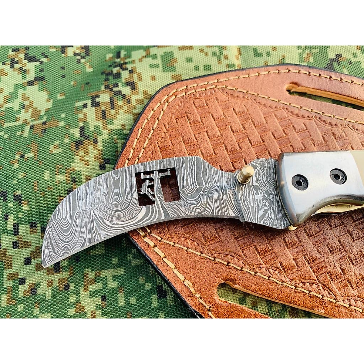 CHK Beautiful Handmade Hawkbil Folding with lineman blade