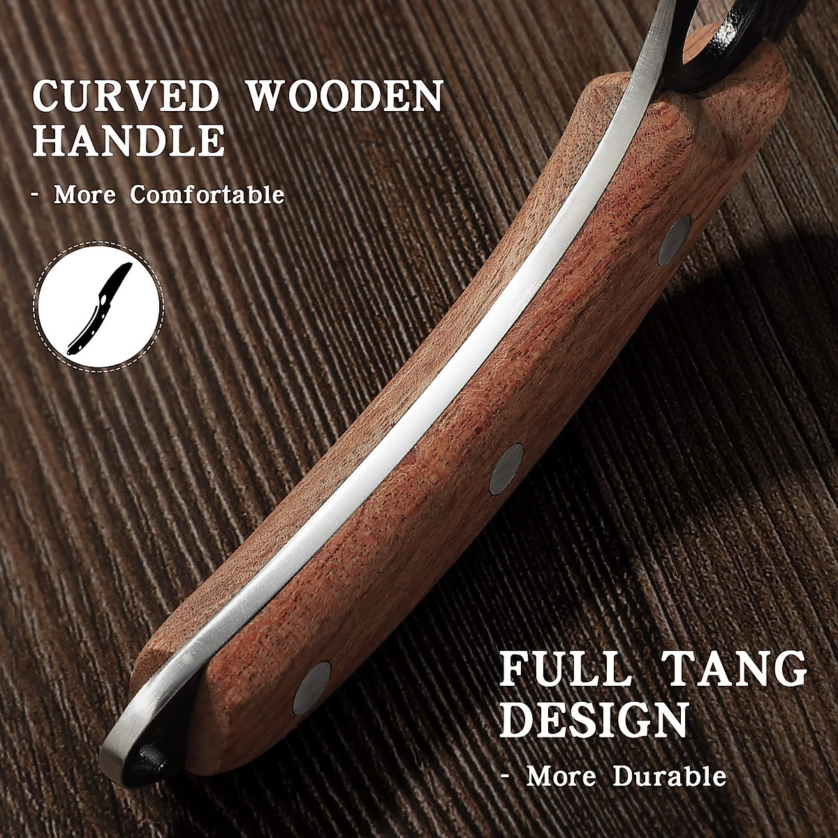 Huusk Collectible Knives - Upgraded Chef Knife & Meat Knife with Leather Sheath and Gift Box…