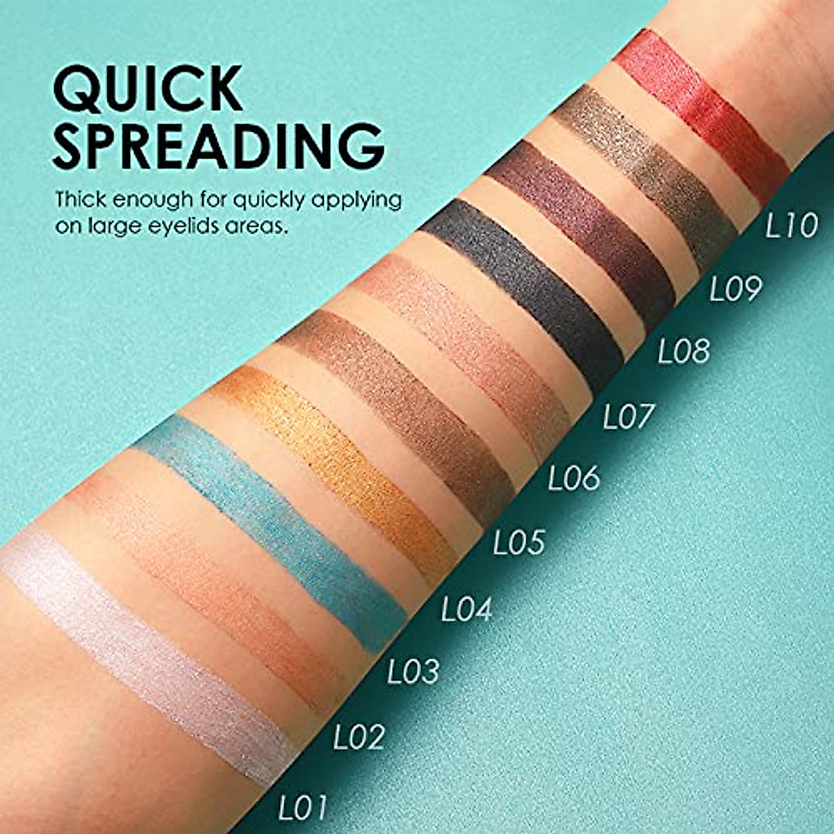 Erinde White Eyeshadow Stick, Eye Brightener Stick Eye Shadow Crayon Makeup Pen, Waterproof, Shimmer Creamy Long Lasting Eye Makeup, Save Time (#L01)