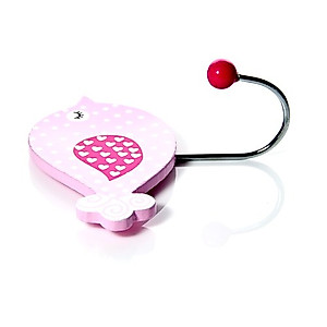 Mousehouse Gifts Kids Pink Bird Coat Hook Wall Hooks for Girls Nursery or Bedroom