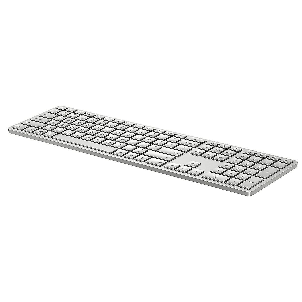HP 970 Programmable Wireless Keyboard (Silver) - Bluetooth & 2.4 GHz Wireless Multi-Device Connectivity - USB-C Rechargeable Battery - 24 Programmable Keys - Works with Windows & MacOS (3Z729AA#ABA)