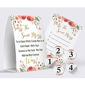 Guess The Sweet Mess - Dirty Diaper game,Baby Shower Games Guess The Sweet Name That Poo/gs007A