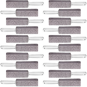 20 Pack Pumice Toilet Bowl Cleaner Pumice Stone with Long Handle Toilet Stone Cleaning Block for Bath Grout Pool Kitchen Tubs Showers