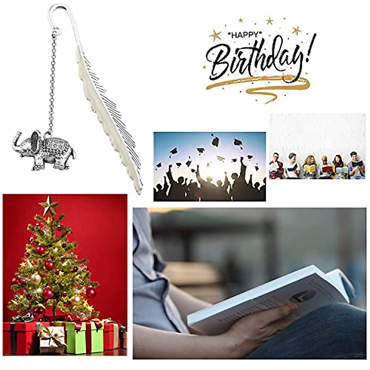 Gzrlyf Elephant Bookmark Luminous Bookmarks Elephant Gifts for Elephant Lovers Book Lover Gifts (Luminous Bookmark)