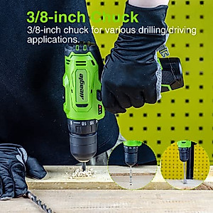 Meagle Cordless Drill, 12V Power Drill set with Battery & charger, 2 Variable Speed Electric Drill 18+1 Torque Setting, 3/8” Chuck with Drill Bits& Tool Bag