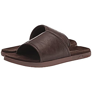 Koolaburra by UGG Men's TREEVE Slide Sandal, Chocolate Brown, 10
