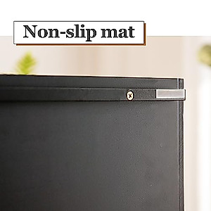 Bamboo Bread Box for Kitchen Counter-Large Capacity Bread Storage Container Farmhouse Bread Box with Window Bread Holder,Bread Storage Bin. (Black)