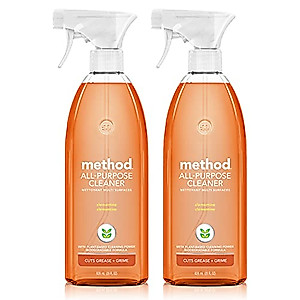 Method All-Purpose Cleaner Spray, Clementine, Plant-Based and Biodegradable Formula Perfect for Most Counters, Tiles, Stone, and More, 28 oz Spray Bottles, (Pack of 2)