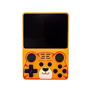 Petforu Powkiddy RGB20S Handheld Retro Game Console with Built-in Games (128G 20000 Games Yellow)