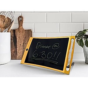 Boogie Board Jot Reusable Writing Tablet for Adults, 8.5" Digital Notebook with Instant Erase, Digital Notepad with Magnets, Note Taking Tablet for Work or School, Gold