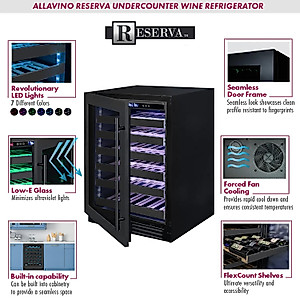 Allavino 2X-BDW5034S-1BS Wine Refrigerator, 2 Zone, French Door (2 Units)