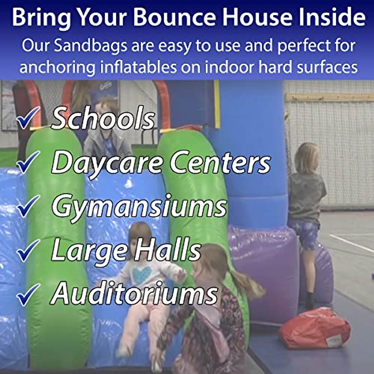 Extra Durable Strong Vinyl Sand Bag | Red PVC | 21" x 21" | Used to Support and Anchor Inflatables, Bounce Houses, Water Slides, Tents, and More | Holds Up to 50 Pounds | 10 Pack