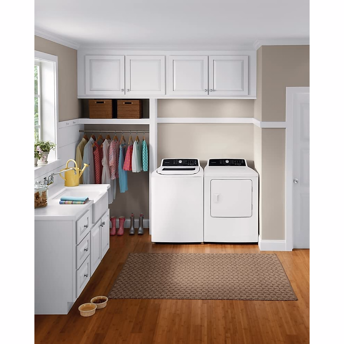 Frigidaire FFTW4120SW 4.1 cu. ft. High Efficiency Top Load Washer, 12 wash cycles, Quick Wash, Delicate, Hand Wash, Active Wear, Heavy Duty, Stainless Steel Drum, in White