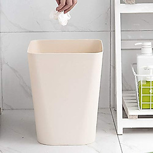 GAKIN 1 Pc Square Paper Bin Trash Can Without Lid for Home Office