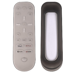 [2 Pcs] Protector Cover for PlayStation 5 Media Remote Cover, Anti-Slip Silione Skin Case Sleeve for PS5 Remote Control, Shock Absorption Washable (Gray+Transparent)