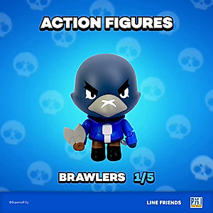 P.M.I. Brawl Stars Action Figure | Crow Figure | 4.5-Inch-Tall Collectibles | Brawl Stars Toy Figurine| Ofically Licensed Toys, Supercell, Gift for Video Gamer - Articulated Figure