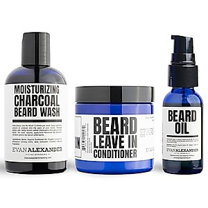 Evan Alexander Grooming MY Beginner’s Beard Kit - Hydrates and Moisturizes - Beard Growth Kit - Simple and Easy Beard Grooming Set - Personal Hygiene Products for Men - Great Fragrance