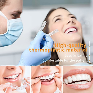 LVCHEN Dental Lab Splint Thermoforming Material Vacuum Forming Soft Sheets 5'' x 5''(1.0mm 20 pcs)