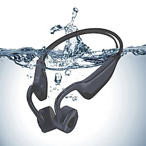 Mosonnytee Bone Conduction Headphones Swimming Headphones Underwater Waterproof Headphones for Swimming Headphones with Microphone Open Ear Headphones Workout Headphones for Sports Running