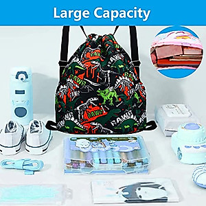 Drawstring Backpack for Kids - Girls Dance Bag,Sport Gym Beach Swim Travel Daypack With Two Water Bottle Holder