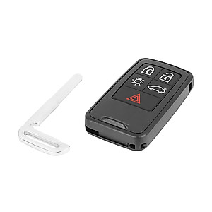 X AUTOHAUX Car Keyless Remote Key Fob Shell Case PG788A for Volvo XC60 2010-2013 5 Key Button Black