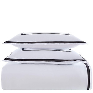 Mellanni Duvet Cover Set - 3 PC Iconic Collection Bedding Set - Hotel Luxury, Extra Soft & Cooling - Microfiber - Button Closure and Corner Ties (King, Hotel Gray)