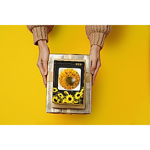 MISS LI GARDEN Forever Flower Special Edition,Teddy Sunflower Crystal Ball with LED Lights,Elegant Present for Girlfriend Wife Mom Women Enchanted Birthday Anniversary Wedding Home Décor