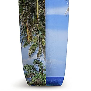 summer vacation tropical palm tree ocean beach sand scene Tote Bag