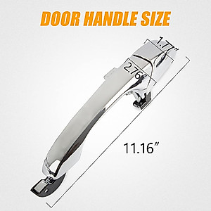 RANSOTO 4PCS 4589009AH Outside Exterior Door Handle Set Compatible with 2005-2010 Chrysler 300 300C, 2005-2008 Dodge Magnum, 2006-2010 Dodge Charger Replace CH1310142 5065801AG